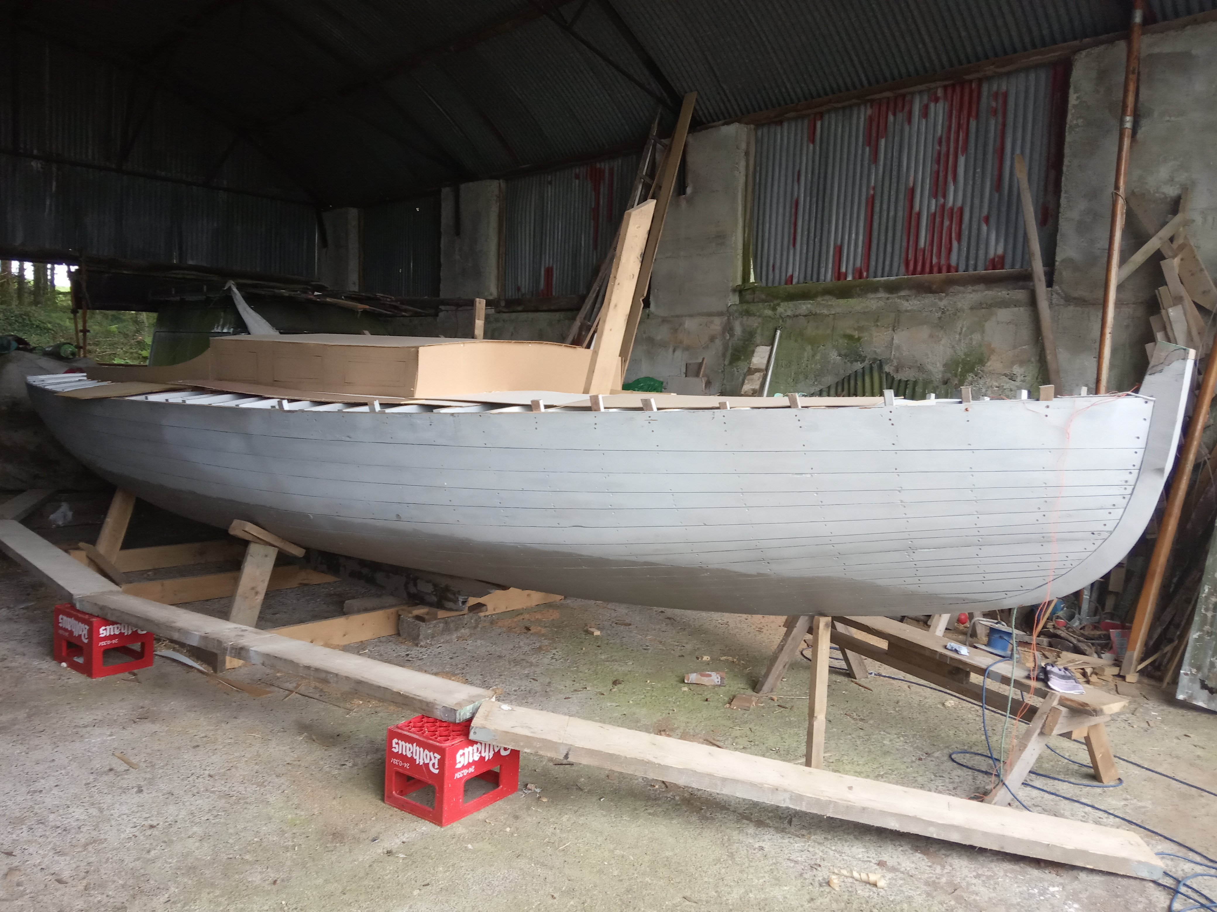 Deck done and Cabin Commenced | Wooden boat builder, Boat for sale ...